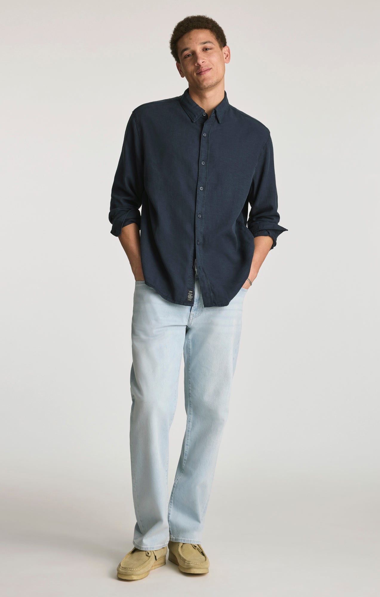 Mavi Men's Marlon Modern Straight Leg In Bleached Ocean Blue – Mavi Jeans