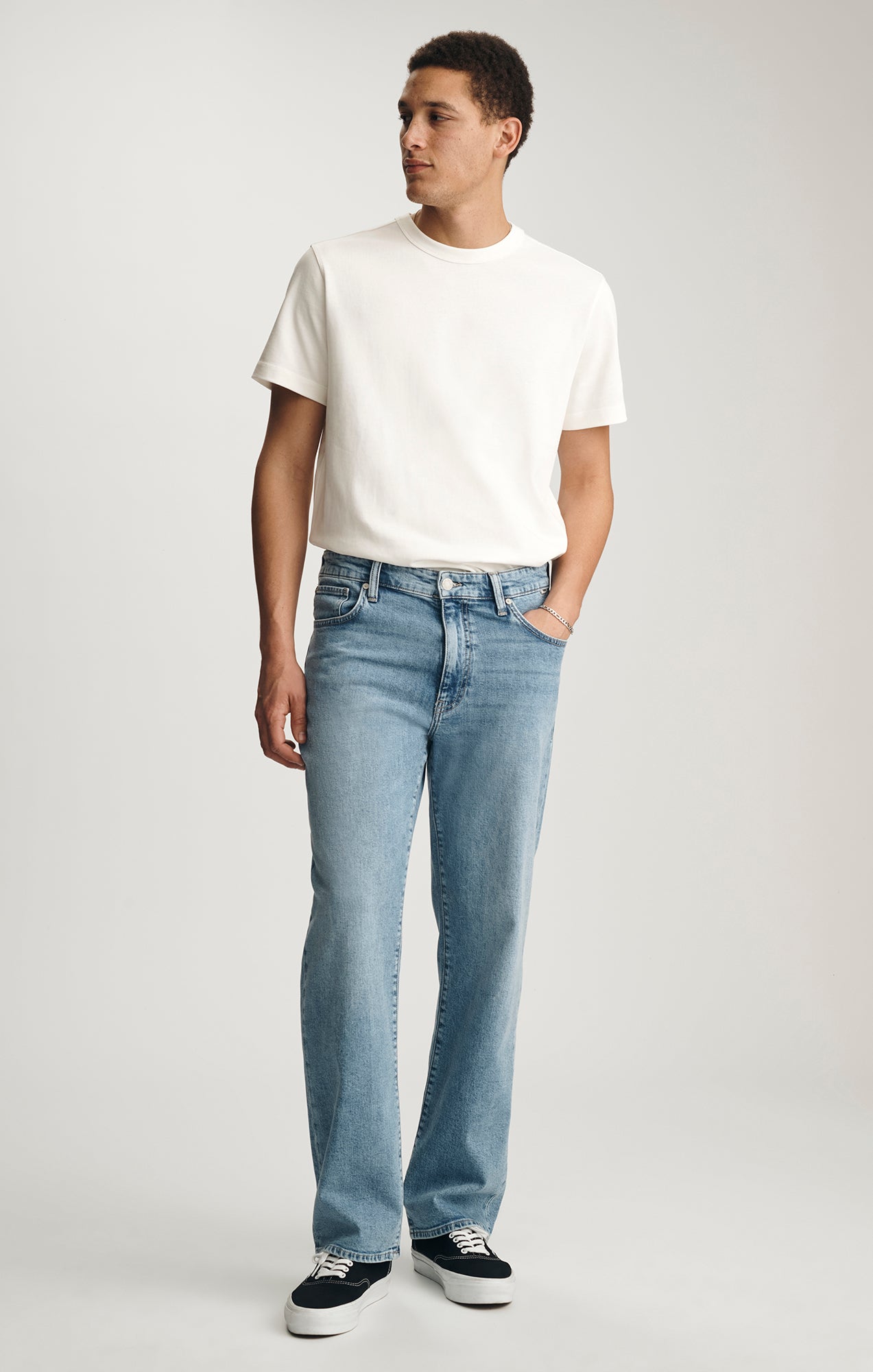 Mavi Men's Marlon Modern Straight Leg In Cloud Ocean Blue – Mavi Jeans