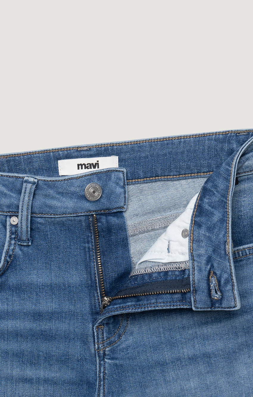 Mavi Women's Tess Skinny In Mid Brushed Flex Blue – Mavi Jeans
