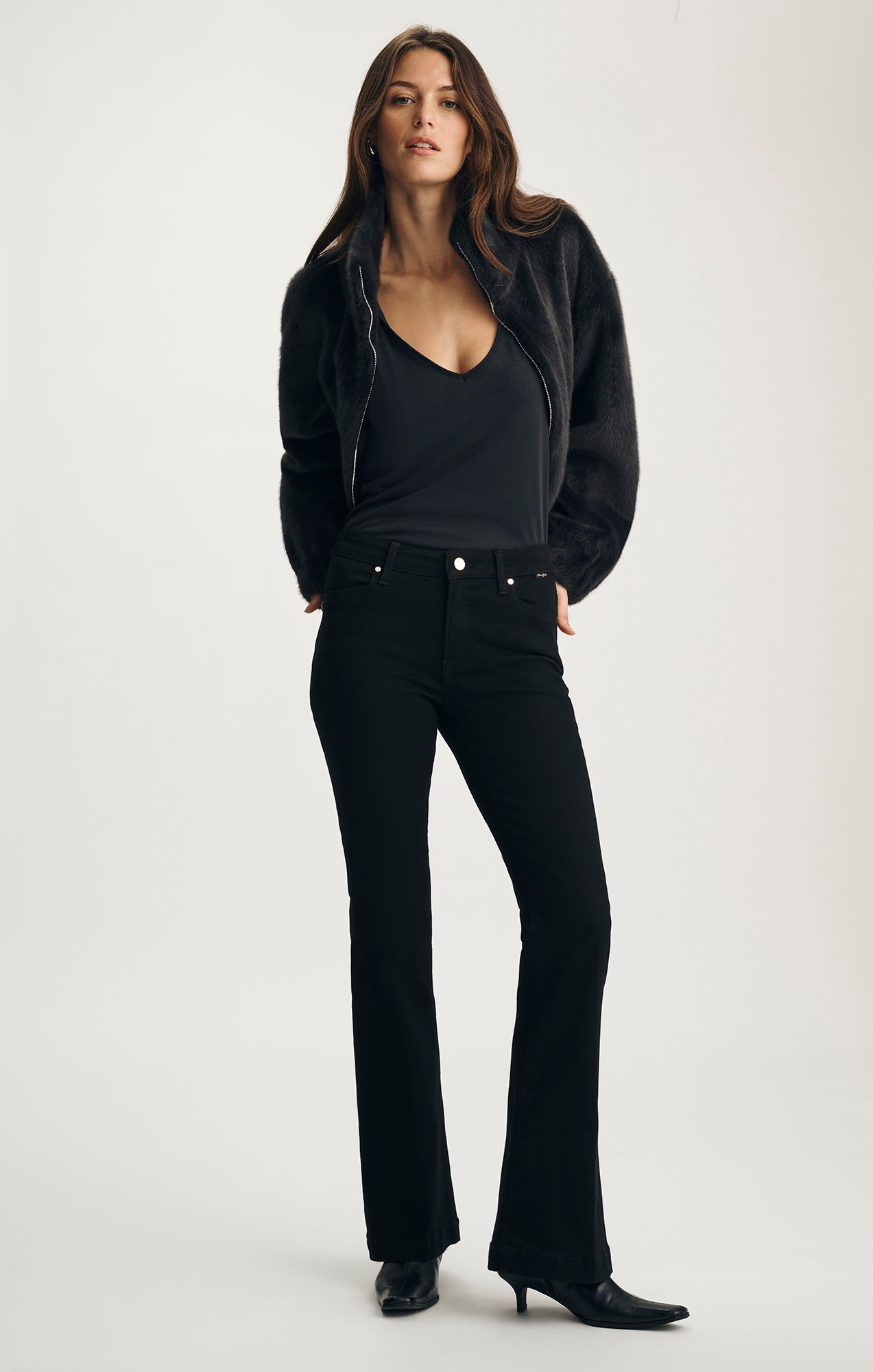 Mavi Women's Sydney Flare In Double Black Gold Premium – Mavi Jeans