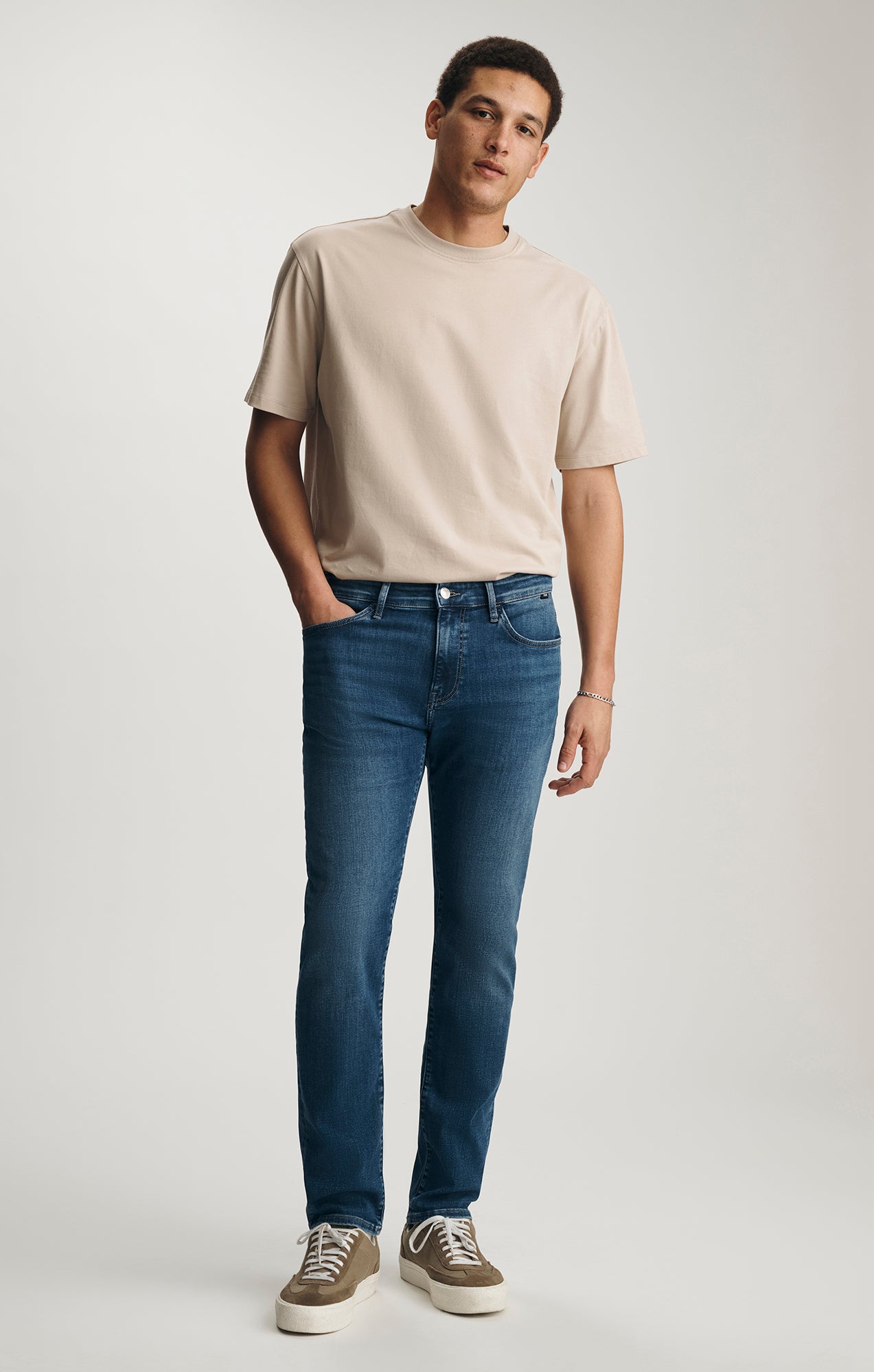 Mavi Men's Jake Slim Leg In Mid Brushed Feather Blue – Mavi Jeans