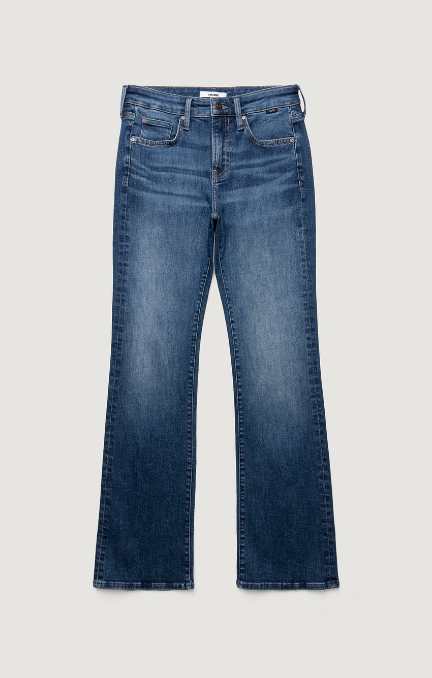 Mavi Women's Vicky Bootcut In Dark Brushed Flex Blue – Mavi Jeans