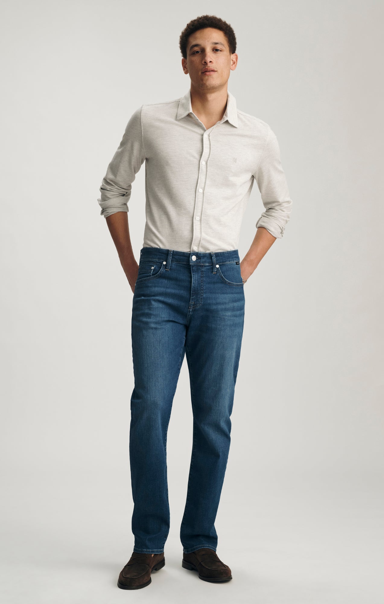 Mavi Men's Matt Relaxed Straight Leg In Dark Brushed Organic Vintage ...