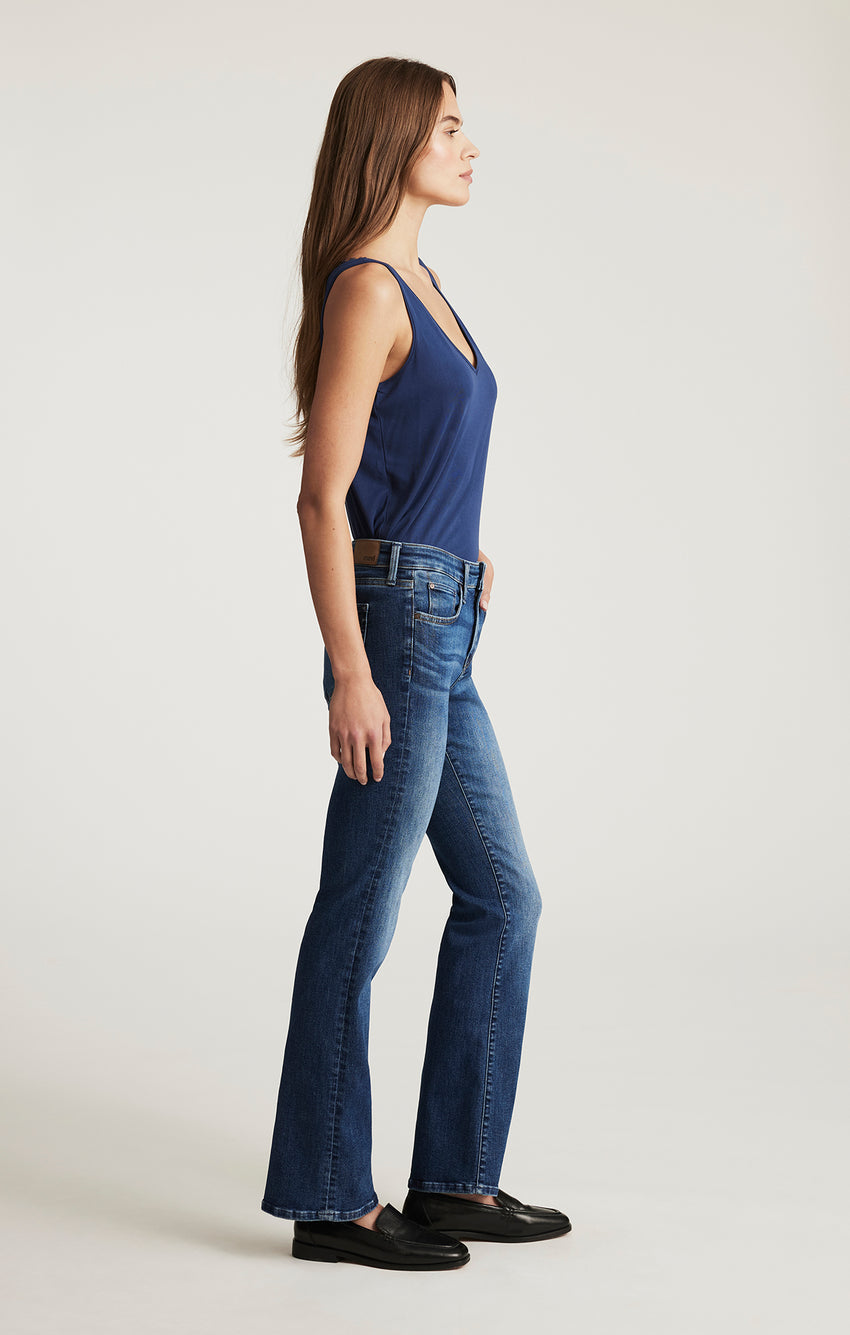 Mavi Women's Vicky Bootcut In Dark Brushed Flex Blue – Mavi Jeans