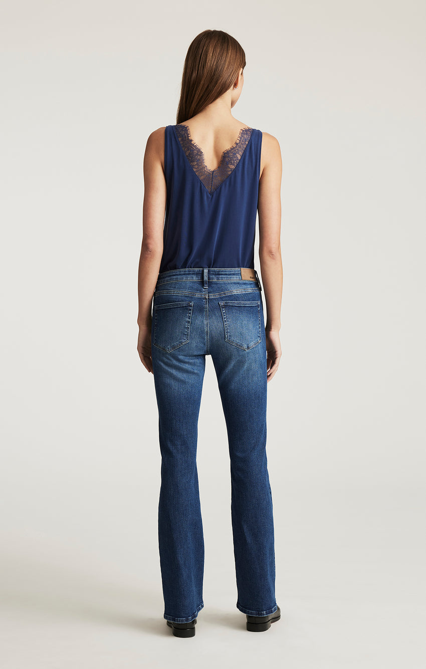 Mavi Women's Vicky Bootcut In Dark Brushed Flex Blue – Mavi Jeans
