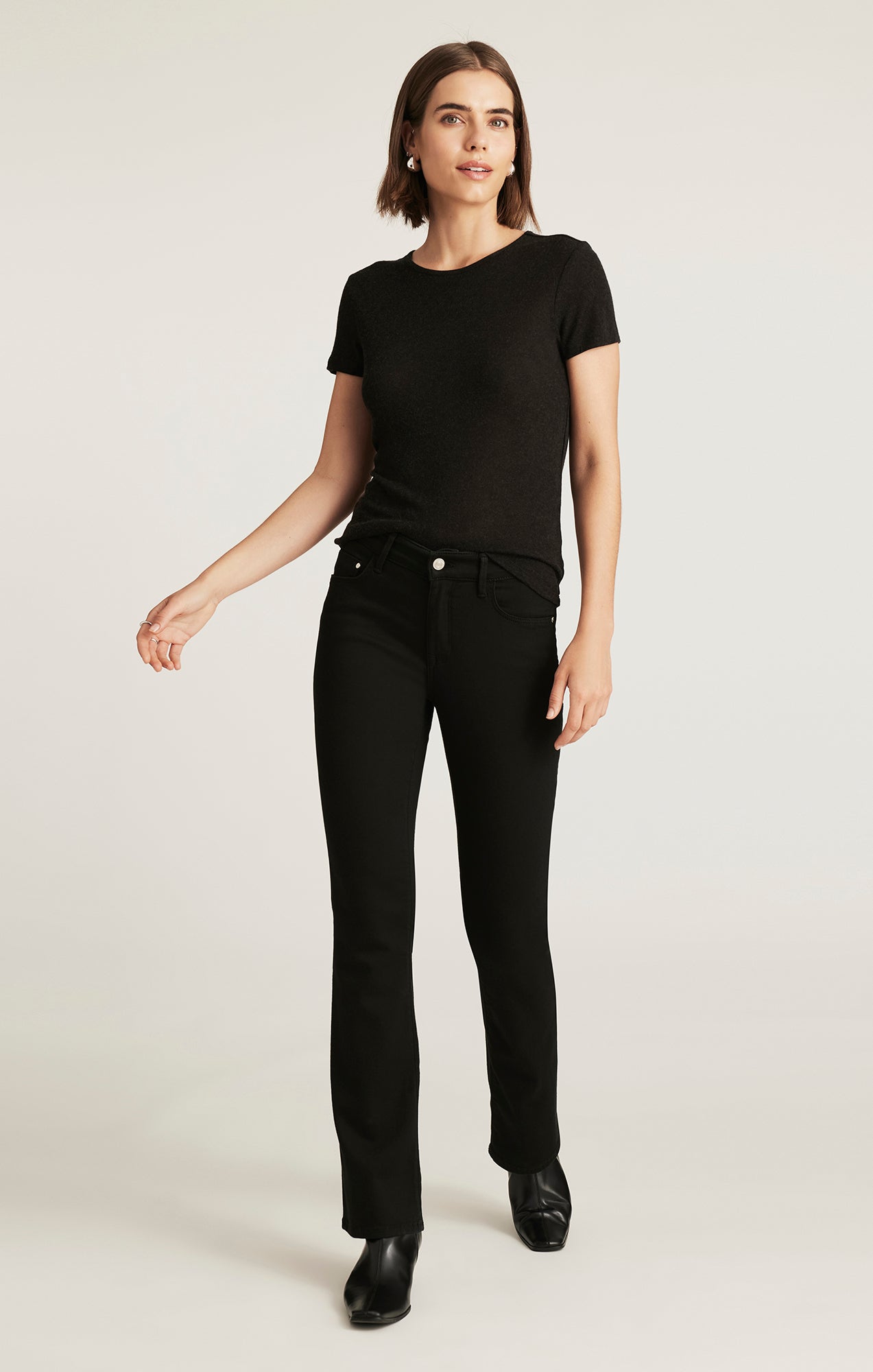 Mavi Women's Molly Bootcut In Black Supersoft – Mavi Jeans