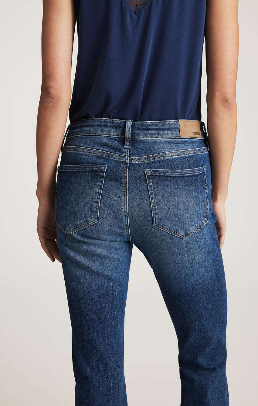 Mavi Women's Vicky Bootcut In Dark Brushed Flex Blue – Mavi Jeans