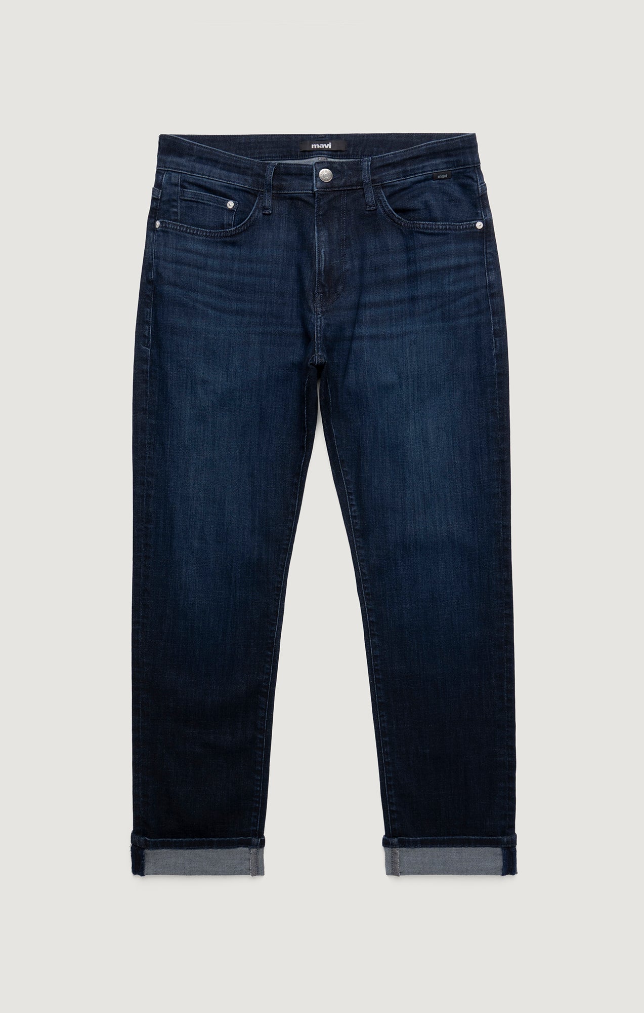 Mavi Men's Matt Relaxed Straight Leg In Deep Brushed Feather Blue ...