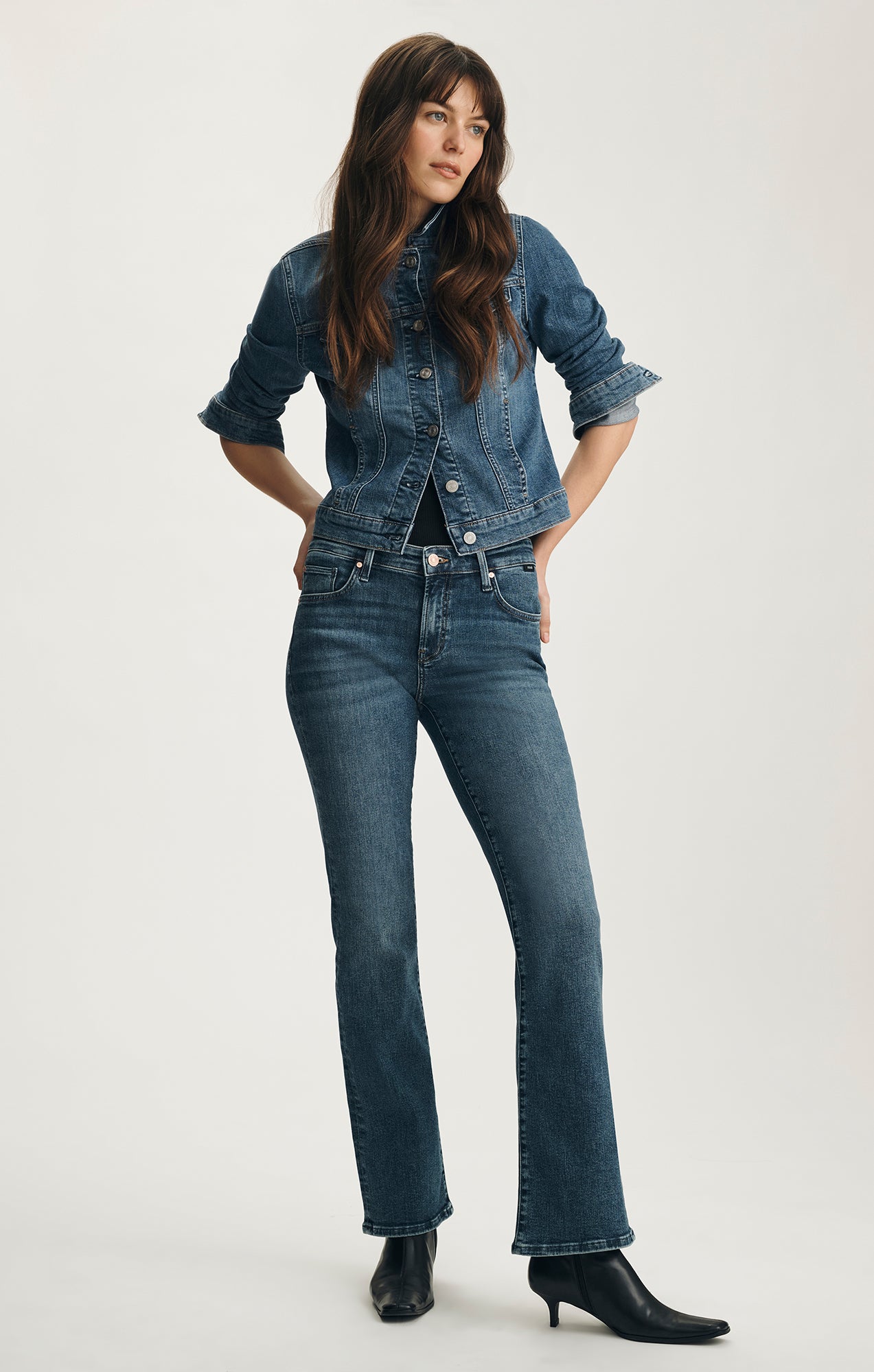 Mavi Women's Molly Bootcut In Dark Brushed Flex Blue – Mavi Jeans