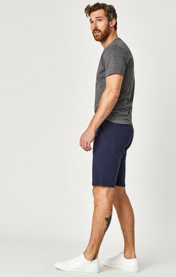 Mavi Men's Jacob Shorts in Dark Navy Sateen Twill
